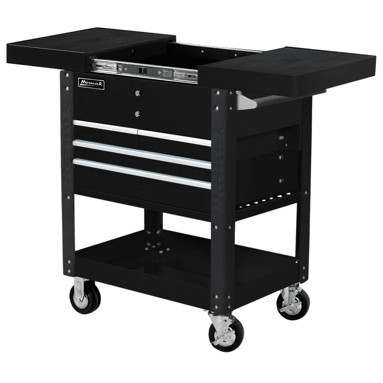 44" RS Pro 8 Drawer Flip Top Power Service Cart - Homak Manufacturing