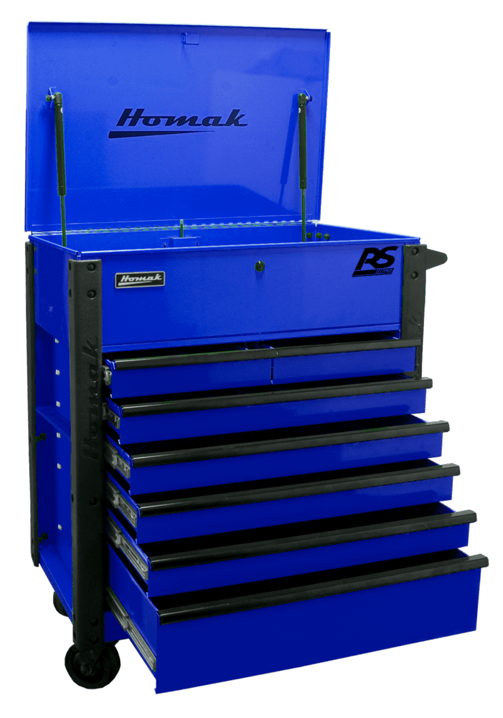 7 Drawer Tool Cart - 35" RS Pro Series - Homak Manufacturing