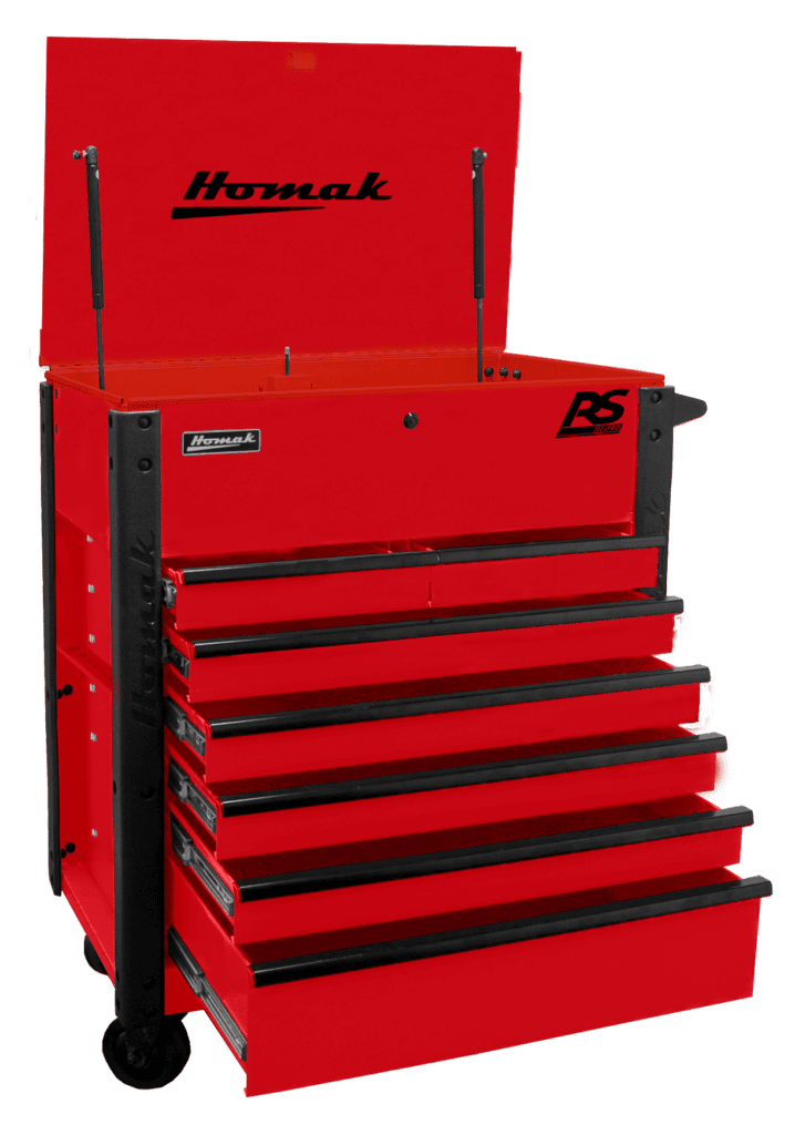 7 Drawer Tool Cart - 35" RS Pro Series - Homak Manufacturing